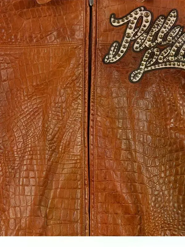 PELLE PELLE Legendary Croc-effect Studded Jacket