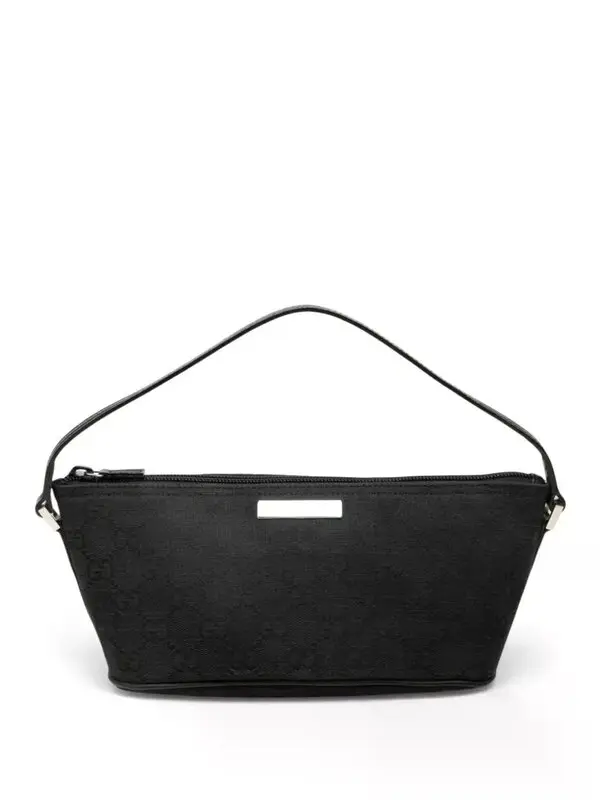 Gucci 2000-2015 Gg Canvas Boat Shoulder Bag - Black