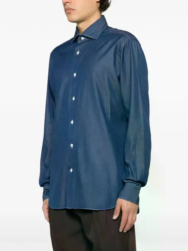 BARBA NAPOLI Long-sleeve Spread-collar Shirt
