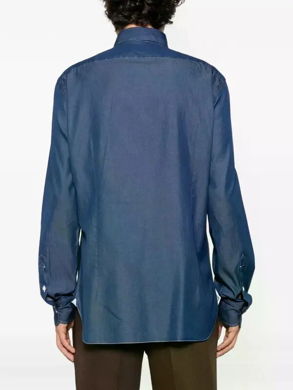 BARBA NAPOLI Long-sleeve Spread-collar Shirt