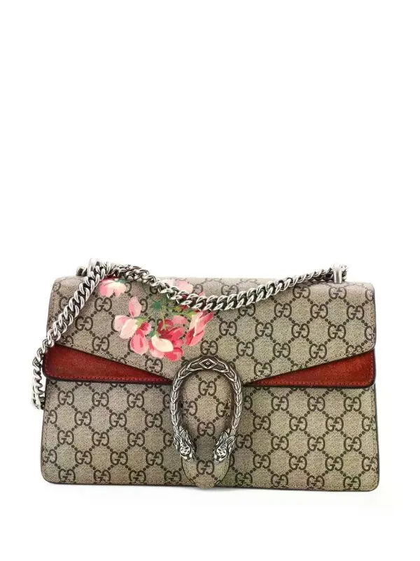 Gucci Dionysus Bag Blooms Print Gg Coated Canvas Small Shoulder Bag - Brown