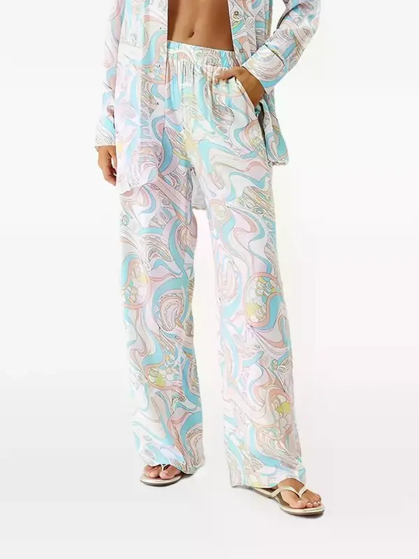 Melissa Odabash Abstract-print Palazzo Pants