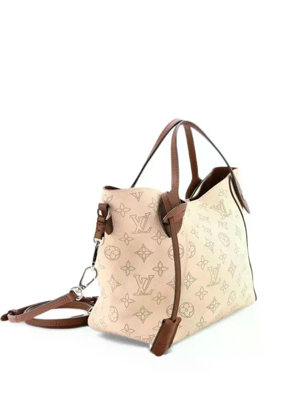 LOUIS VUITTON Hina Handbag Mahina Leather Pm Shoulder Bag - Neutrals
