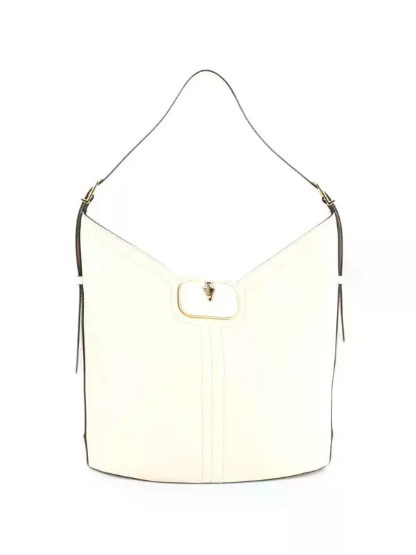 Valentino Garavani Vlogo Belted Leather Hobo Bag - Neutrals