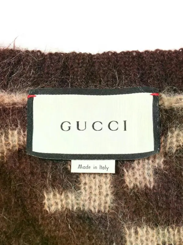 Gucci 2010s Gg-pattern V-neck Sweater