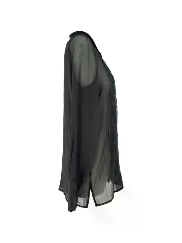 Valentino Garavani Lace-panel Neck-tie Blouse