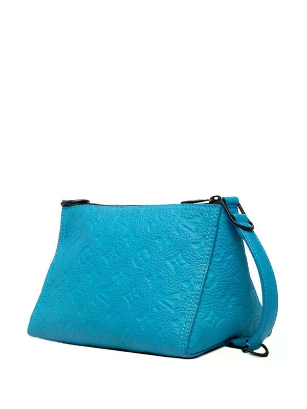 LOUIS VUITTON 2019 Monogram Taurillon Triangle Messenger Crossbody Bag