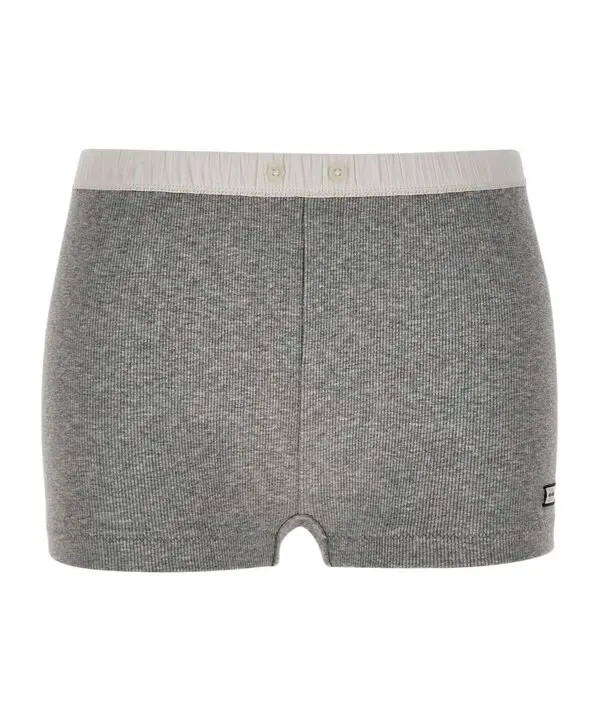 ENTIRE STUDIOS Ribbed Lounge Shorts - Gray