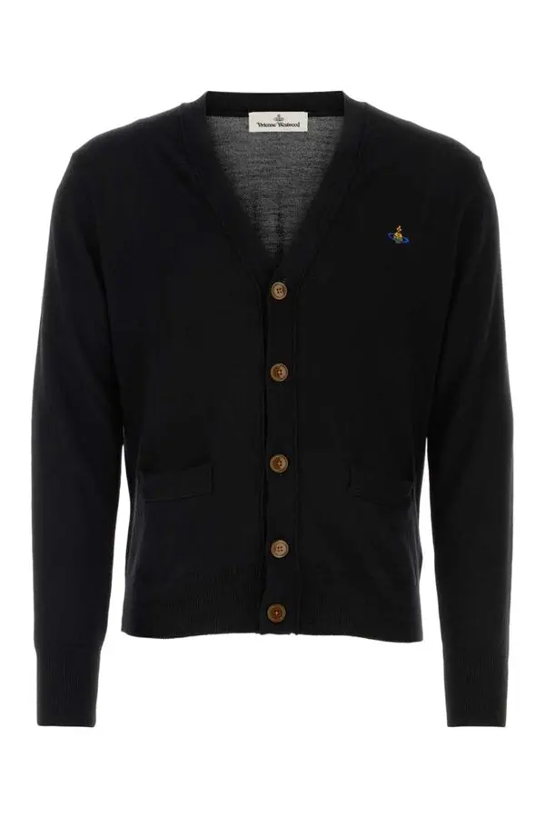 VIVIENNE WESTWOOD Orb Embroidered Buttoned Cardigan