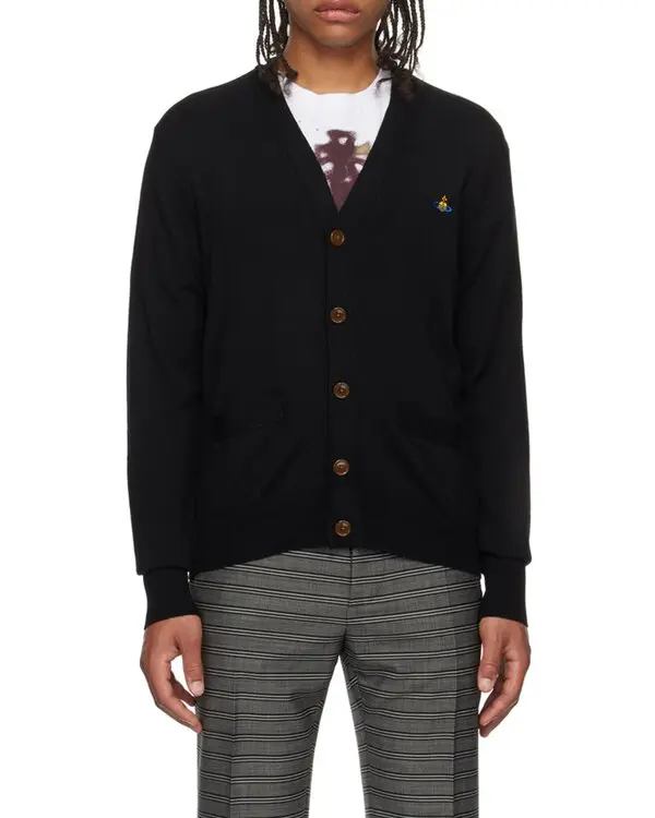 VIVIENNE WESTWOOD Orb Embroidered Buttoned Cardigan