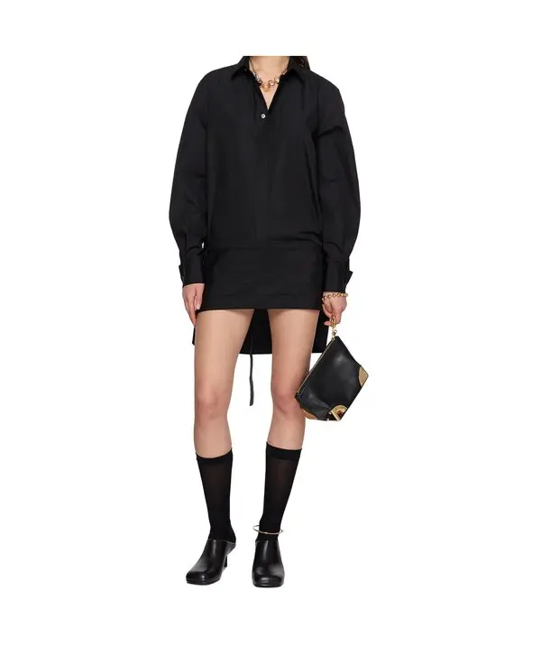 Sacai Pleated Mini Shirt Dress
