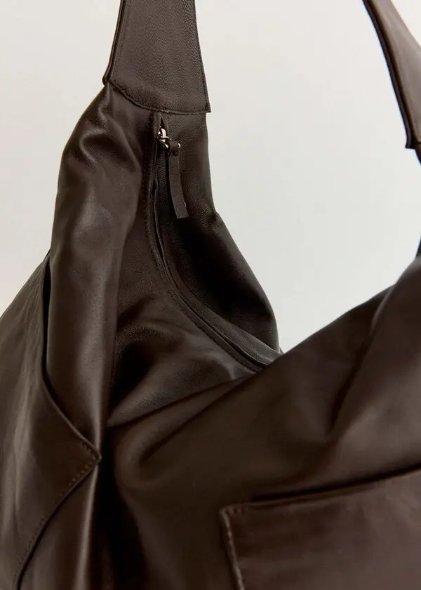 Gimaguas Maxi Sacco Panelled Leather Shoulder Bag