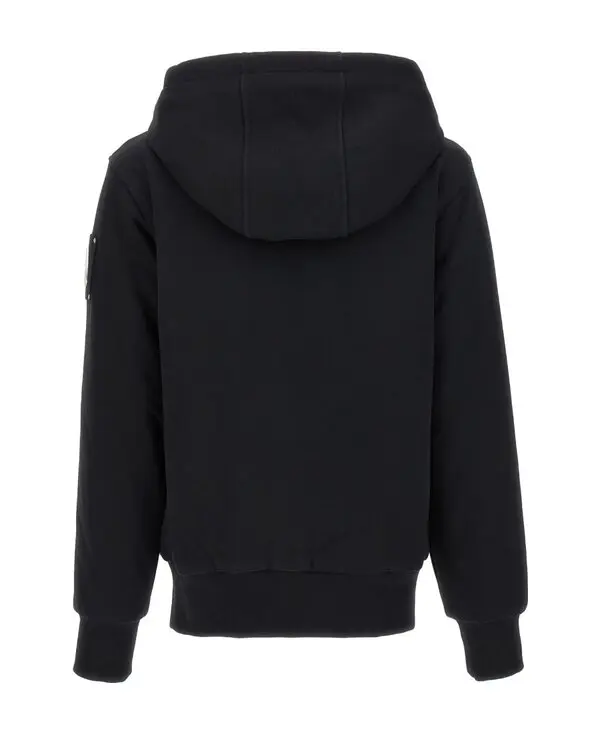 Moose Knuckles Logo-patch Faux-fur Hoodie