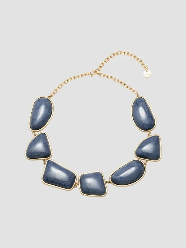 Cult Gaia Yusra Goldtone & Natural Stone Choker Necklace