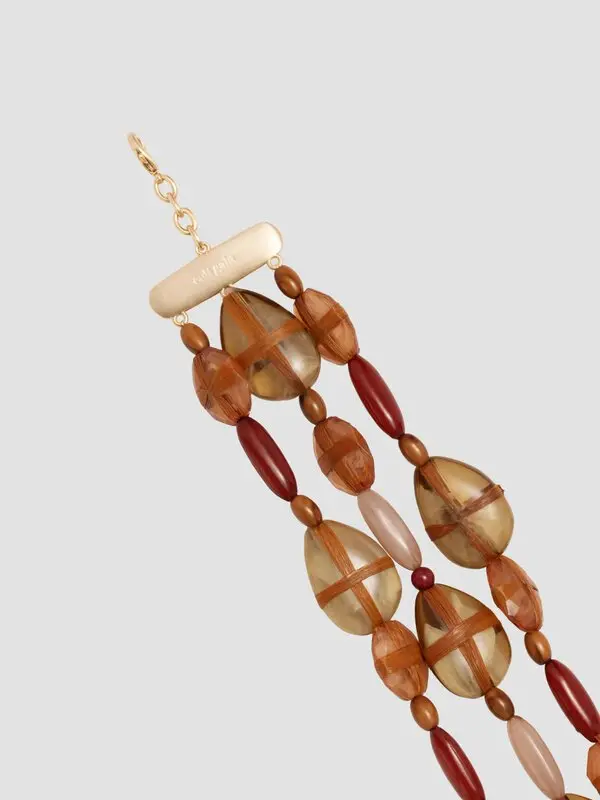 Cult Gaia Tygra Goldtone & Resin Beaded Choker Necklace