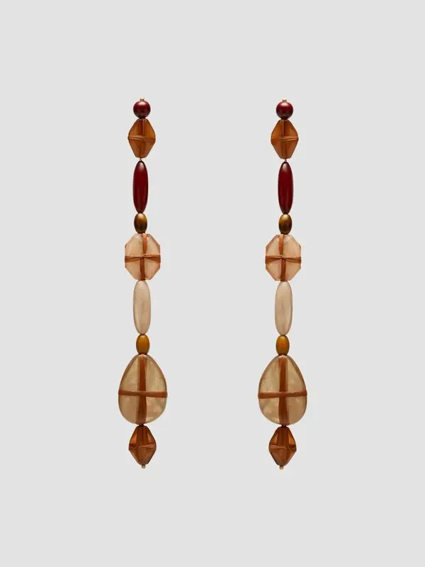 Cult Gaia Tygra Goldtone & Resin Beaded Drop Earrings