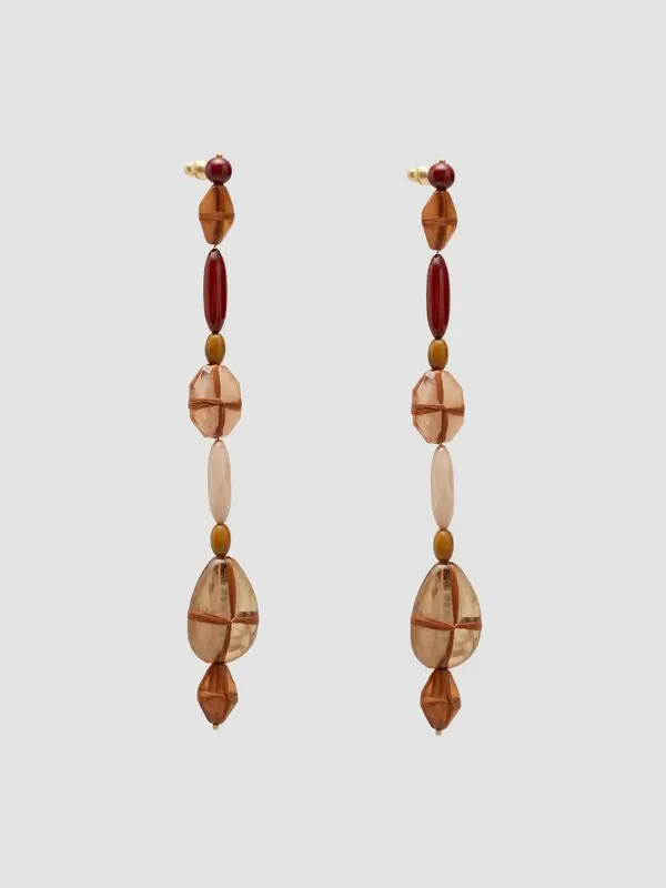 Cult Gaia Tygra Goldtone & Resin Beaded Drop Earrings