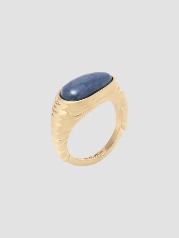 Cult Gaia Yusra Goldtone & Natural Stone Ring