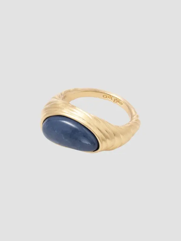 Cult Gaia Yusra Goldtone & Natural Stone Ring
