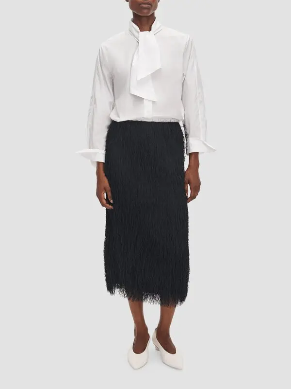 Rag & Bone Amalia Fringe Knit Midi Skirt