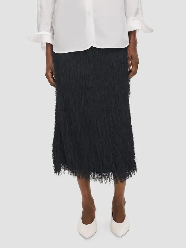 Rag & Bone Amalia Fringe Knit Midi Skirt