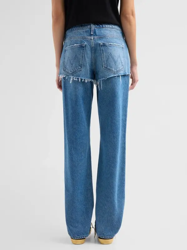 MOTHER The Shortie Relish Heel Denim Straight-leg Jeans