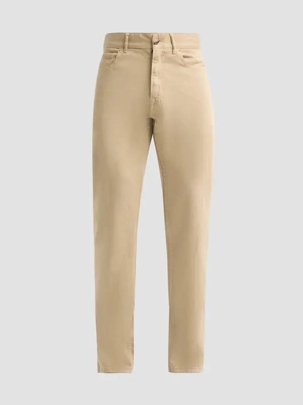 Isaia Cash Cotton-blend Five-pocket Jeans - Medium Beige
