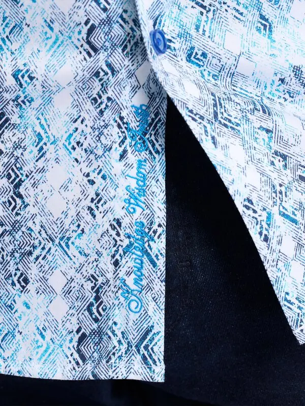 Robert Graham Alahmar Abstract Stretch-cotton Button-down Shirt