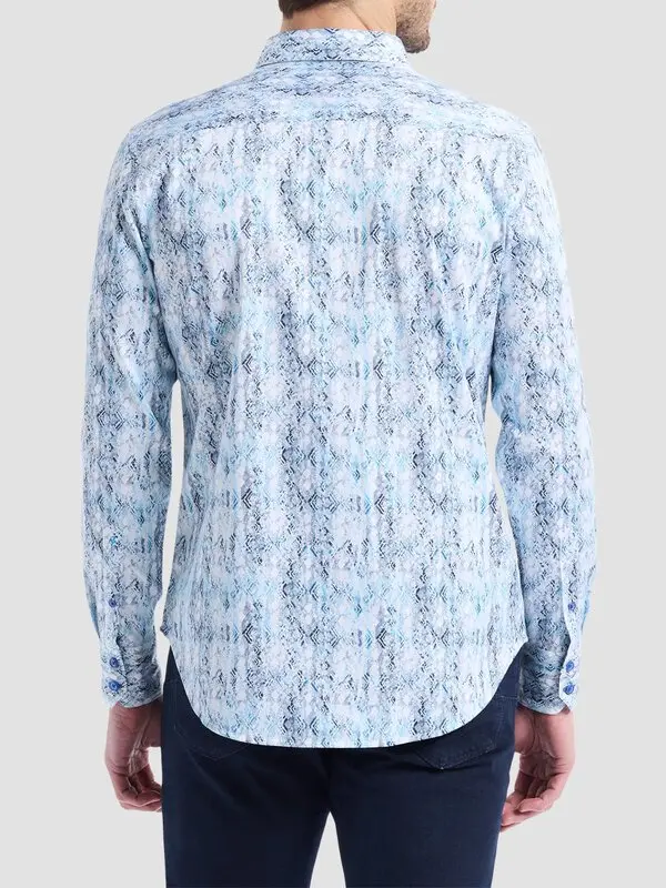 Robert Graham Alahmar Abstract Stretch-cotton Button-down Shirt
