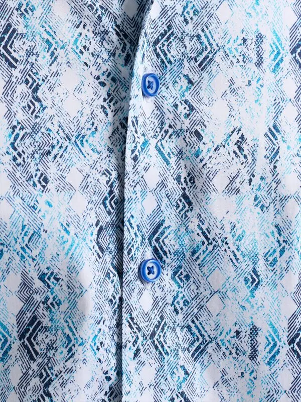 Robert Graham Alahmar Abstract Stretch-cotton Button-down Shirt