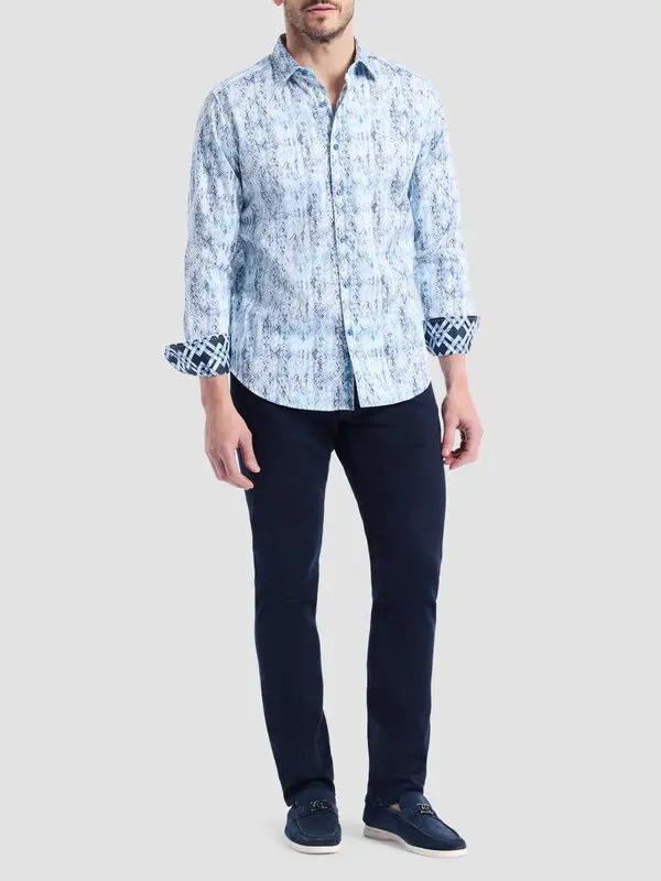 Robert Graham Alahmar Abstract Stretch-cotton Button-down Shirt