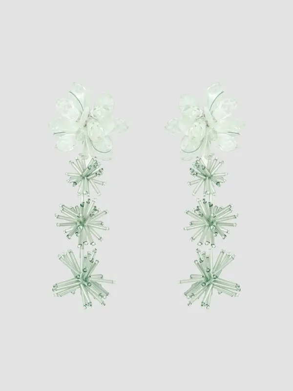 Oscar De La Renta 24k-gold-plated Bugle Bead Drop Earrings
