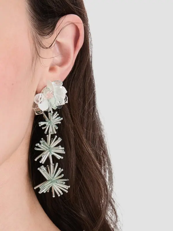 Oscar De La Renta 24k-gold-plated Bugle Bead Drop Earrings