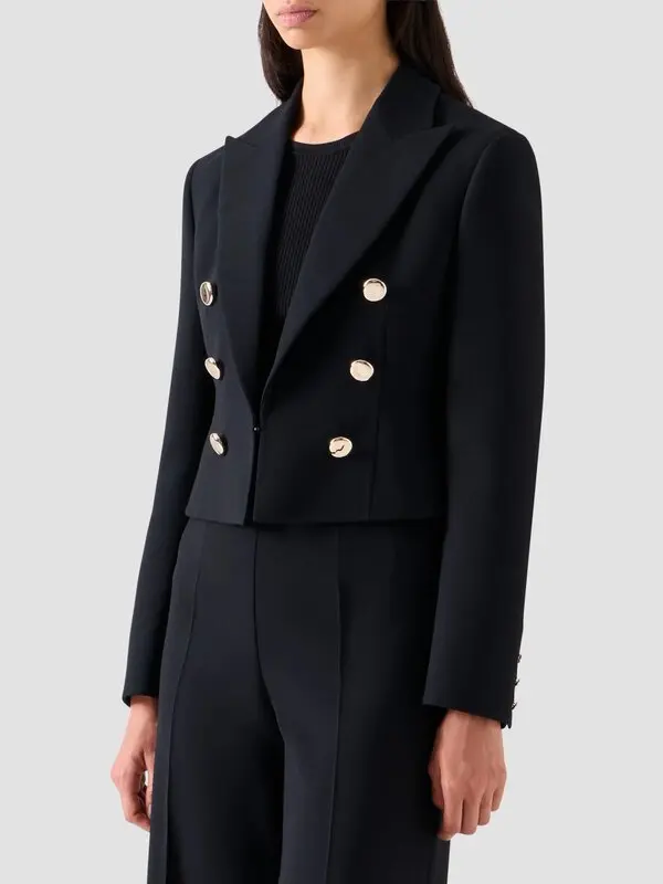 Akris Kesly Double-faced Wool Short Jacket