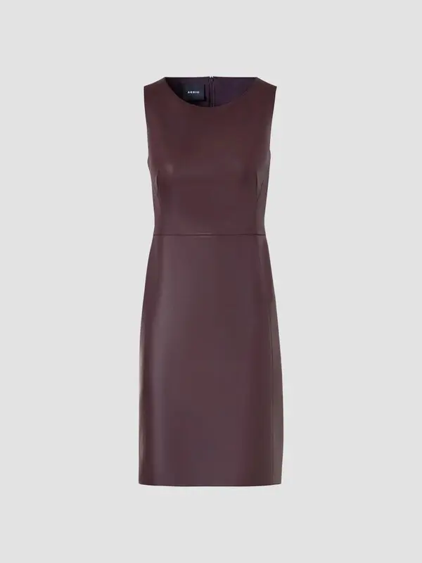 Akris Nappa Leather Mini Sheath Dress