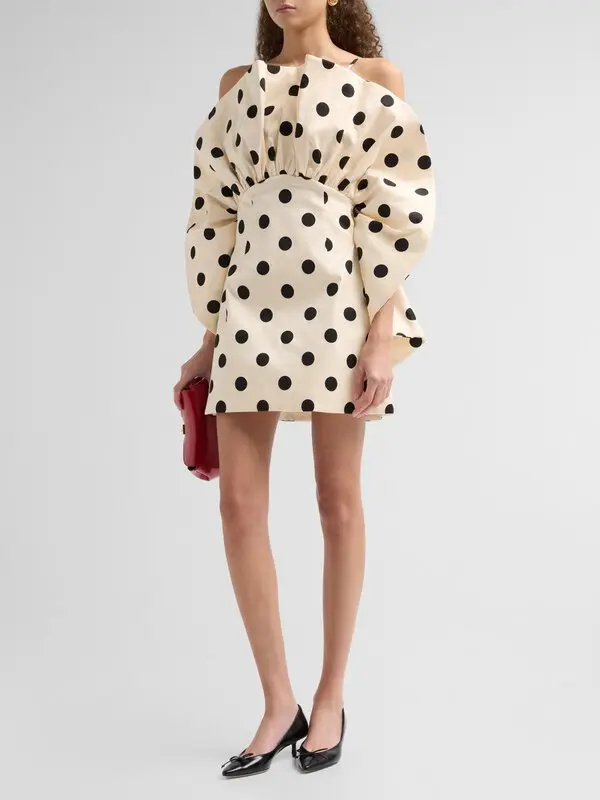 Acler Femme Fatale Ketch Polka Dot Mini Dress - Dotty