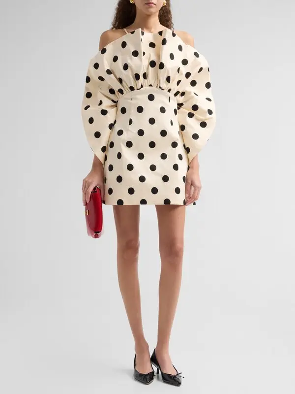 Acler Femme Fatale Ketch Polka Dot Mini Dress - Dotty