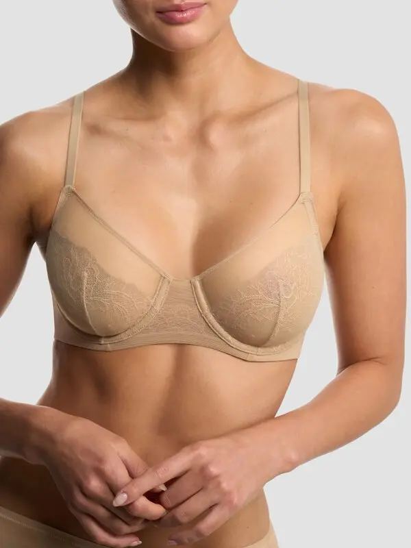 Natori Radiance Convertible Unlined Underwire Bra - Cafe