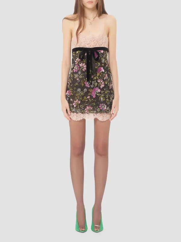 Valentino Garavani Short Embroidered Organza Dress