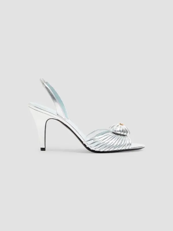 Valentino Garavani Coeur 85mm Royal Sandals In Laminated Nappa Leather