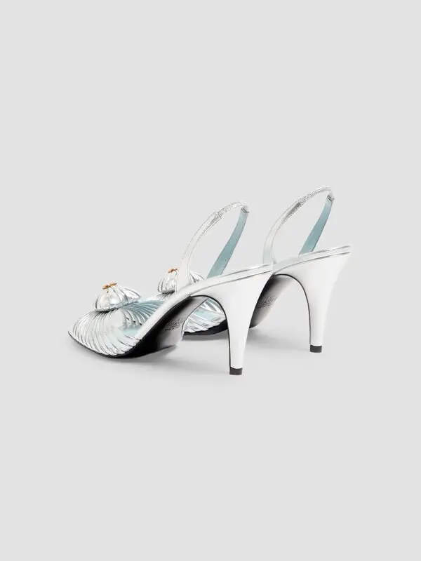 Valentino Garavani Coeur 85mm Royal Sandals In Laminated Nappa Leather