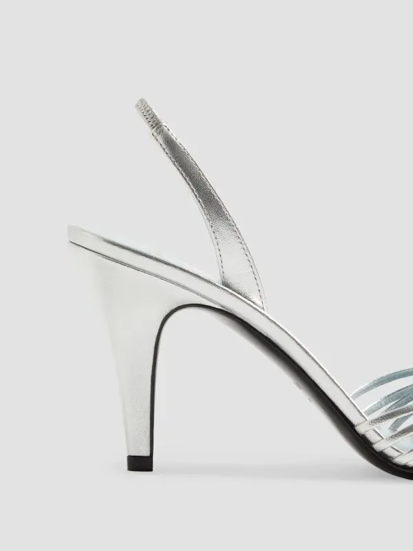 Valentino Garavani Coeur 85mm Royal Sandals In Laminated Nappa Leather