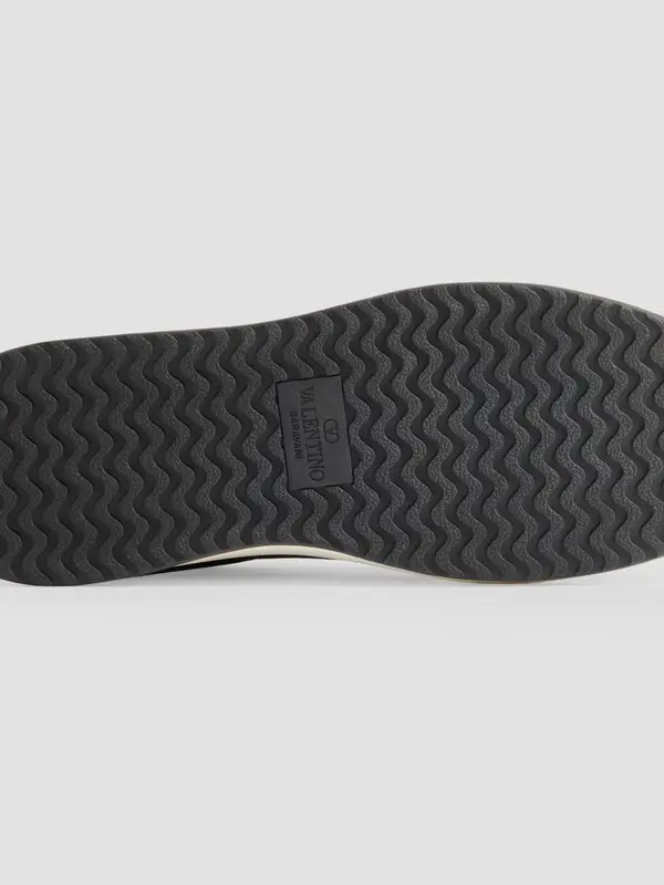 Valentino Garavani Riseone Sneakers In Nappa Calfskin - Black