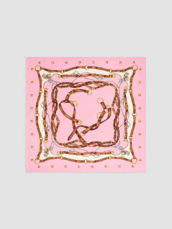Valentino Garavani Silk Scarf With Stud Framed Print