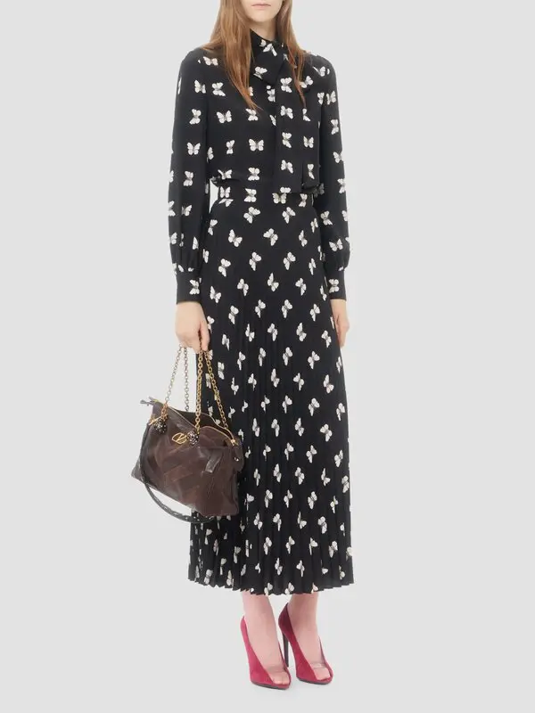 Valentino Garavani Shirt In Butterflow Print Crepe De Chine