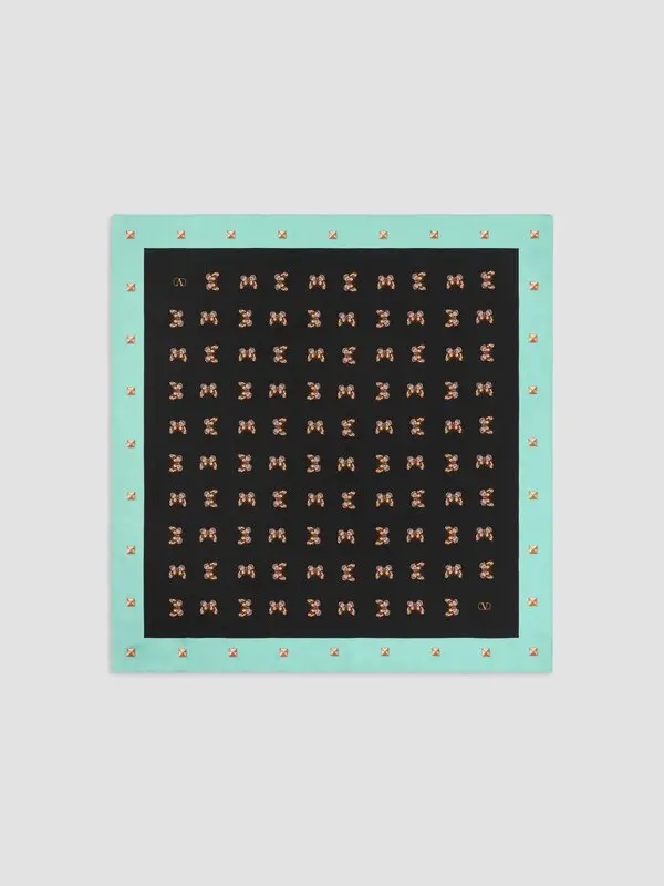Valentino Garavani Silk Scarf With All-over Butterfly Print