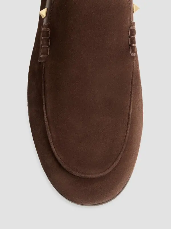 Valentino Garavani Rockstud Loafer In Split Leather