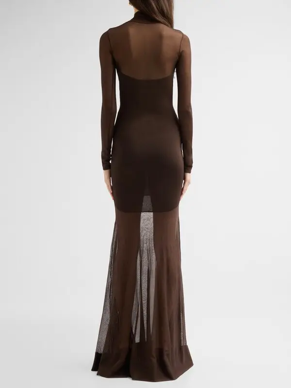 SEROYA Angie Mesh & Knit Maxi Dress