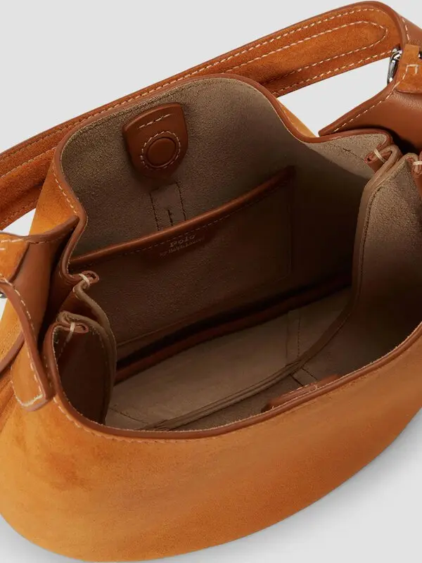 Polo Ralph Lauren Id Suede Small Shoulder Bag - Turmeric