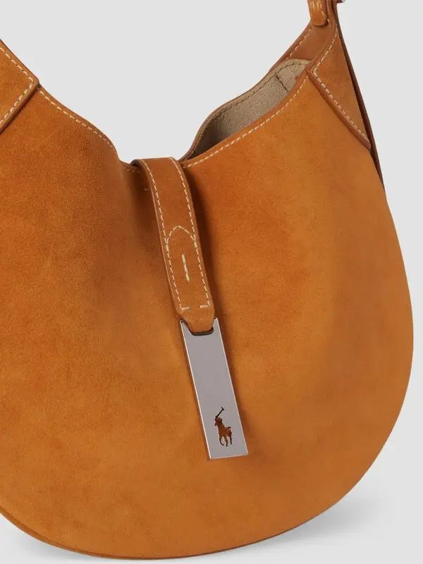 Polo Ralph Lauren Id Suede Small Shoulder Bag - Turmeric